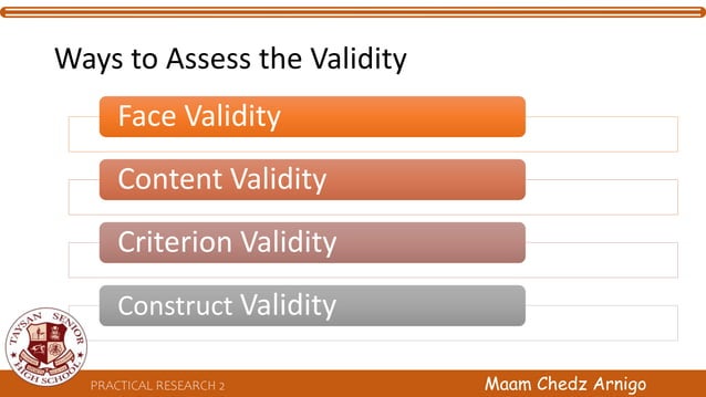 ESTABLISHING THE VALIDITY AND RELIABILITY [Autosaved].pptx