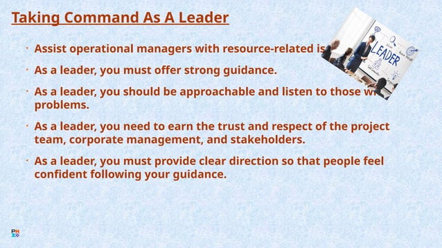 Establishing Your Role as Leader and Project Manager | PPT