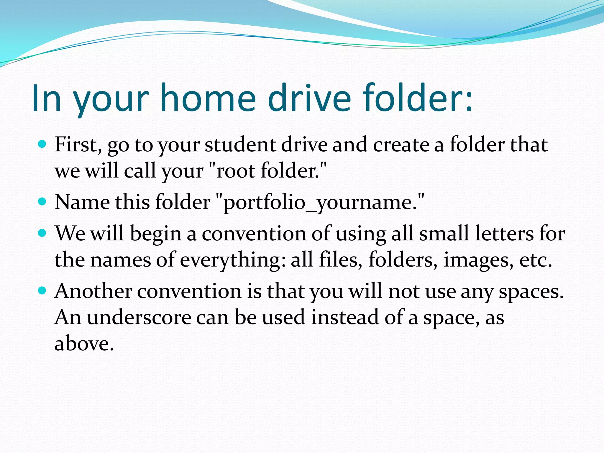 Establishing your root folder | PPTX