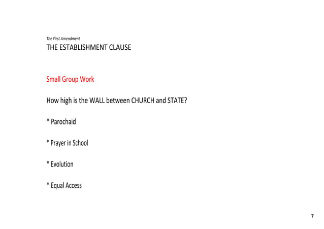 Establishment Clause | PPT