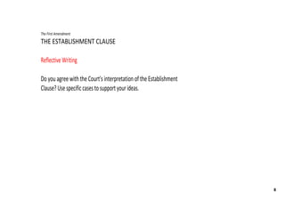 Establishment Clause | PPT