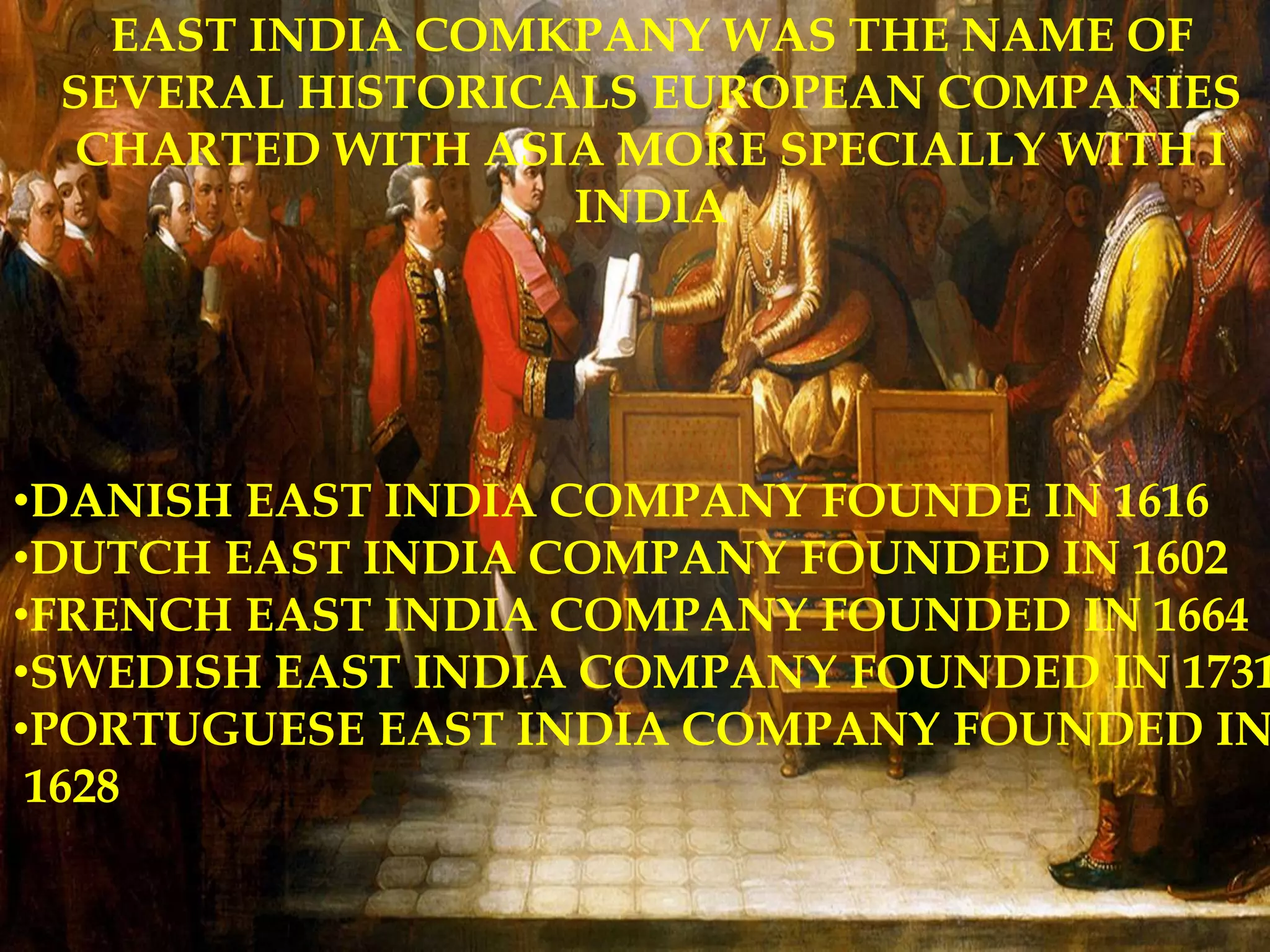 Establishment of company rule in india | PPTX