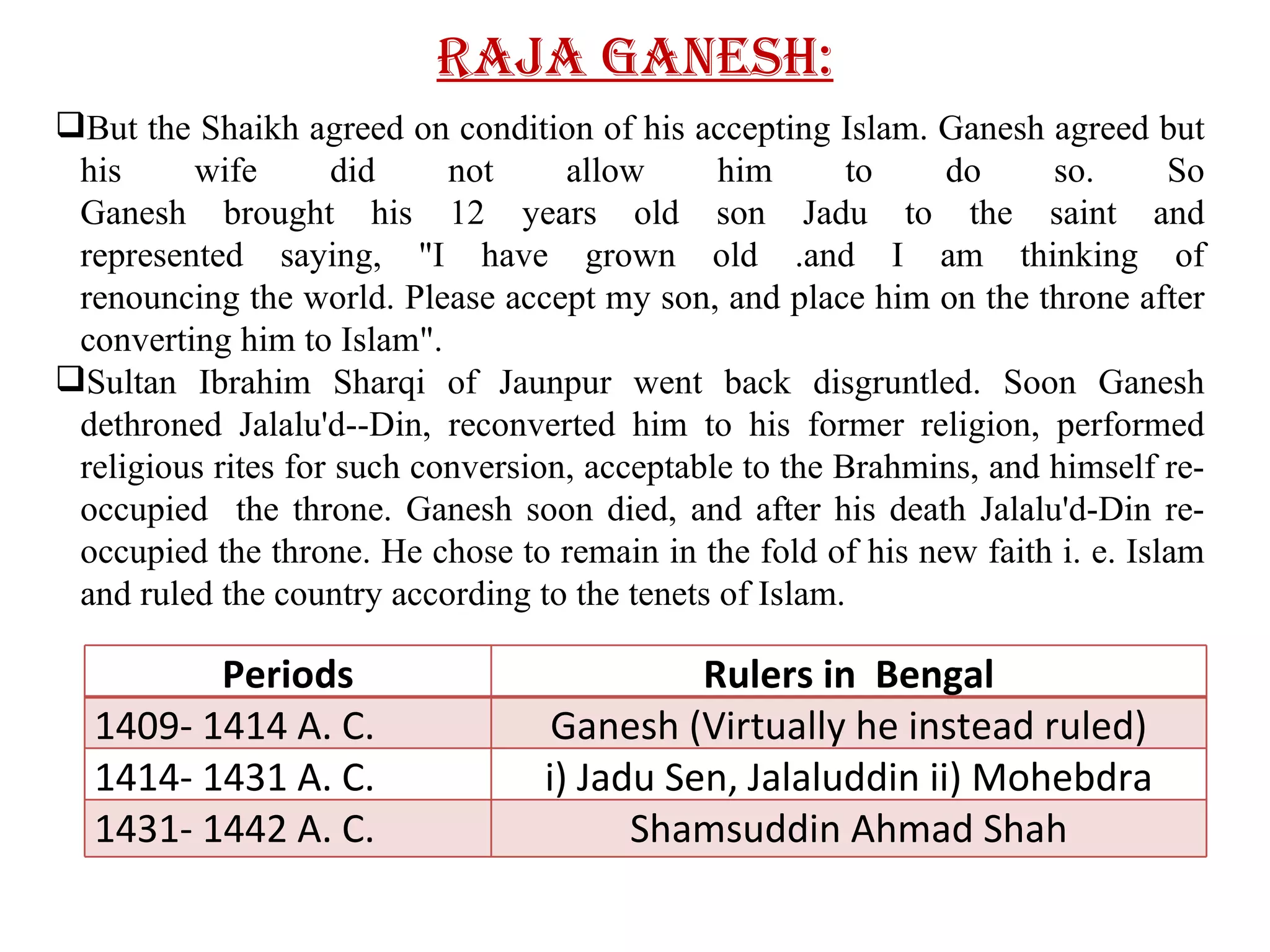 Establishment of muslim rule in bengal | PPT