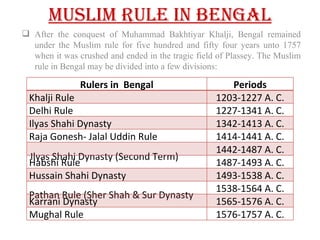Establishment of muslim rule in bengal | PPT