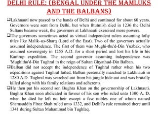 Establishment of muslim rule in bengal | PPT