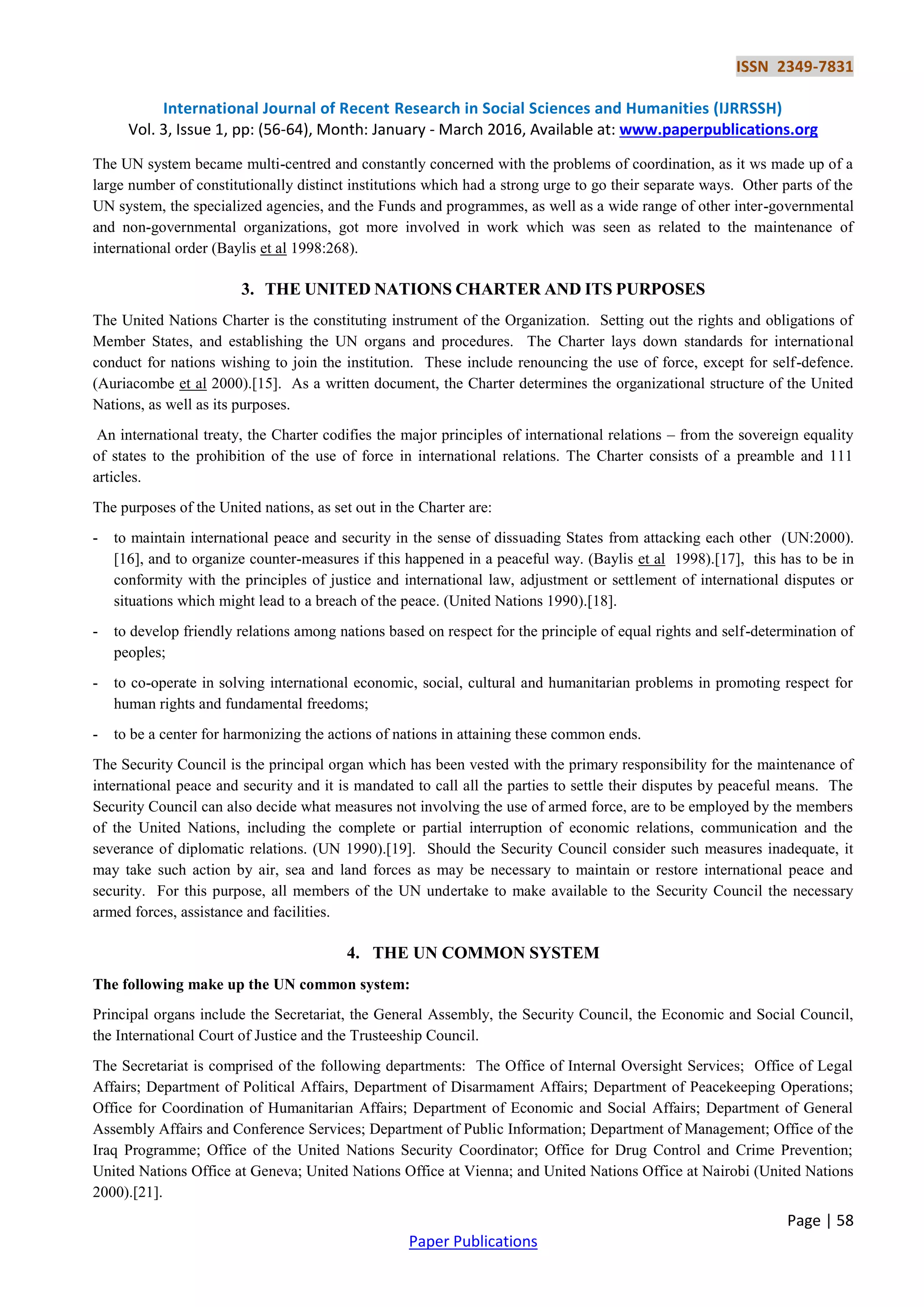 ESTABLISHMENT OF THE UNITED NATIONS ORGANIZATION | PDF