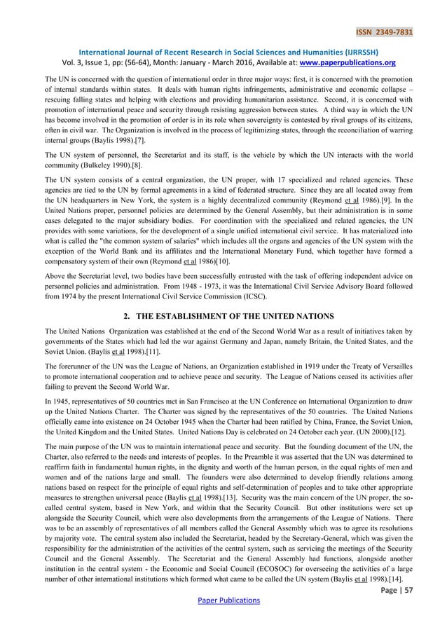 ESTABLISHMENT OF THE UNITED NATIONS ORGANIZATION | PDF