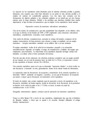 Estación repetidora definicion | DOCX