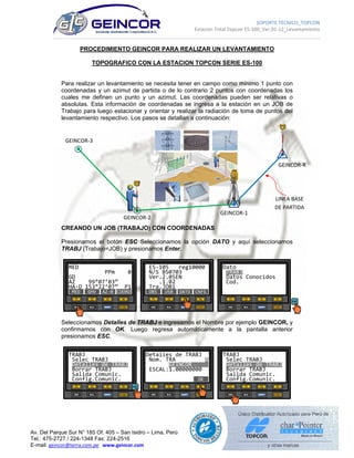 Estacion total es-105_uso_como_estacion_total_2 | PDF