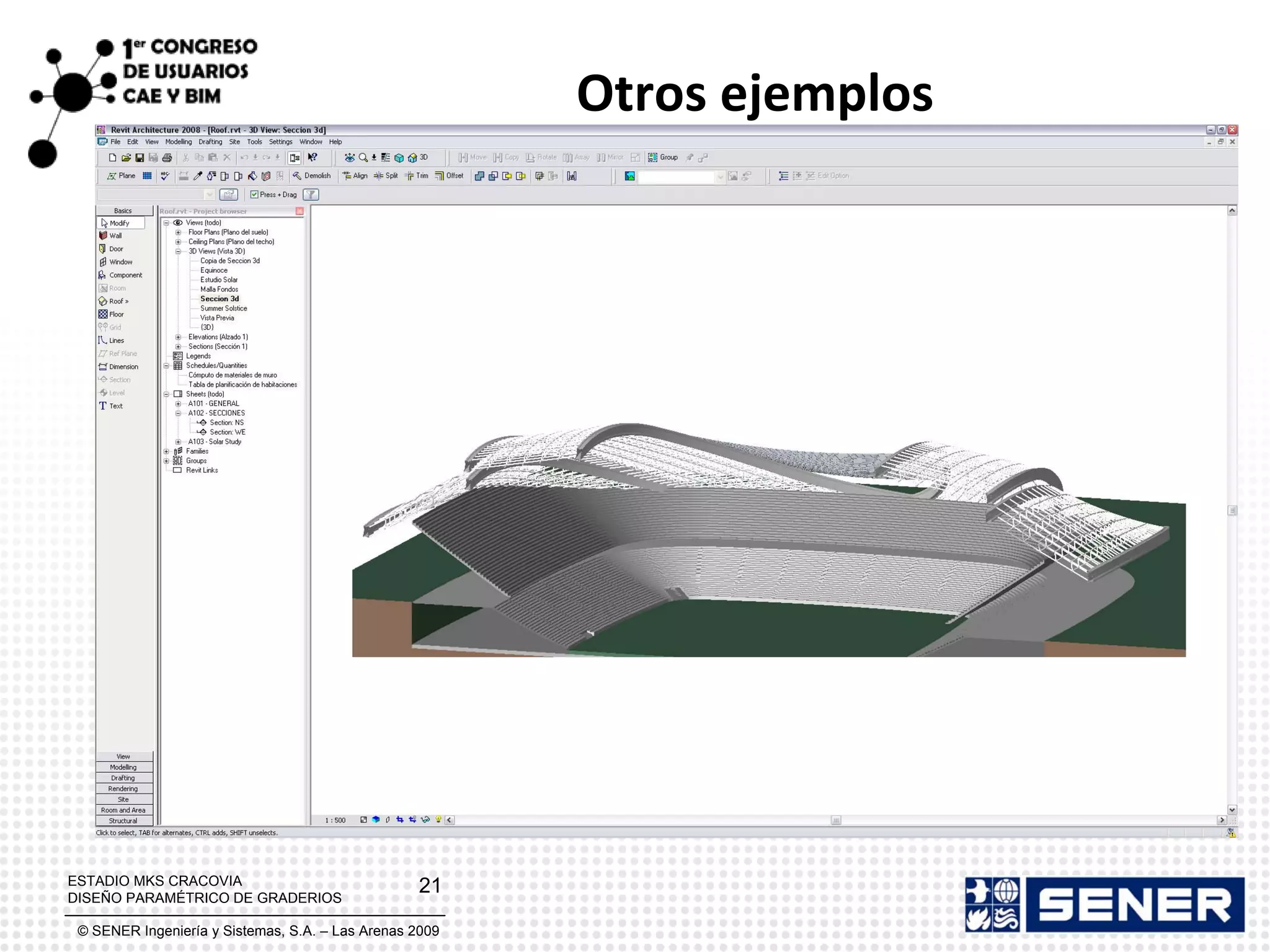 Diseño Paramétrico de graderios en REVIT. Estadio MKS Cracovia | PDF