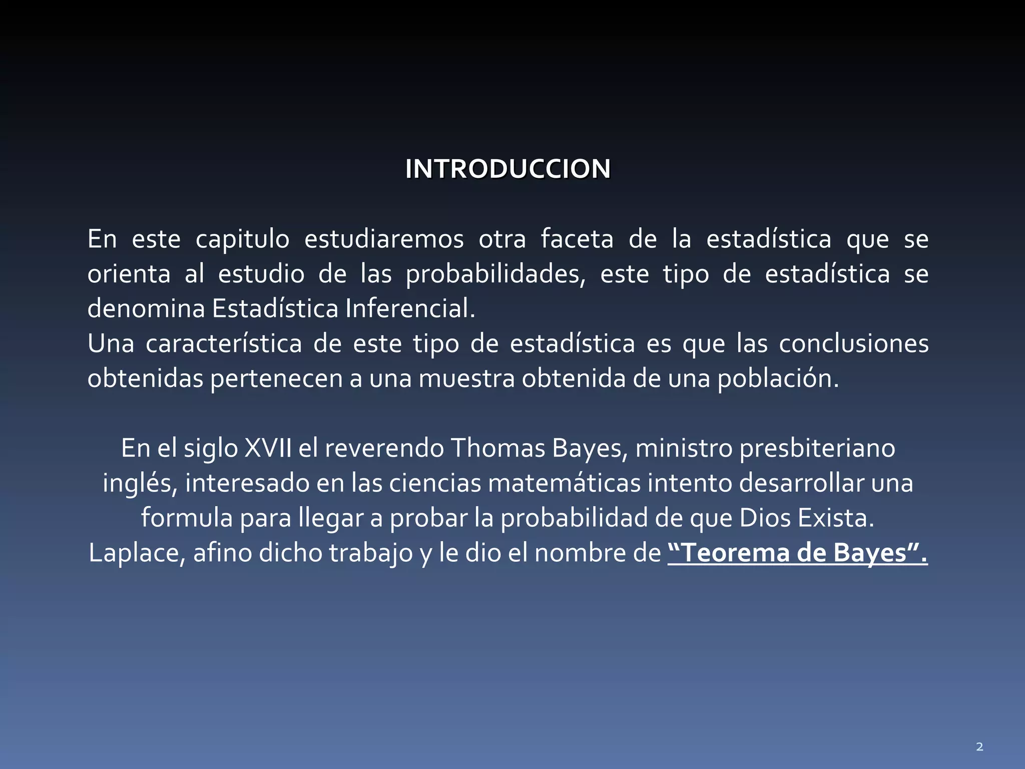 Probabilidades Parte III Teorema de Bayes | PPT