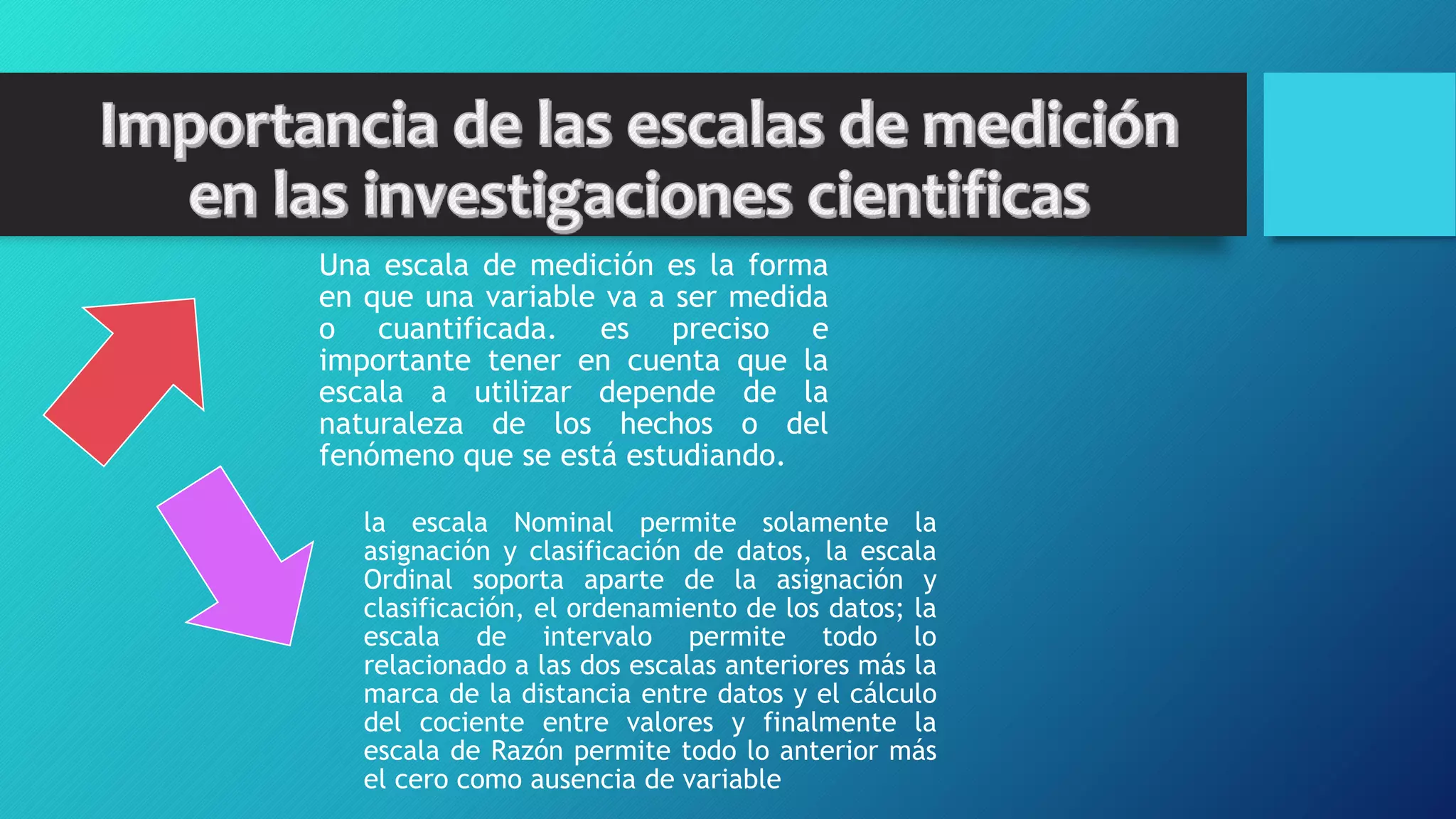 ESCALAS DE MEDICIÓN | PPTX | Databases | Computer Software and Applications