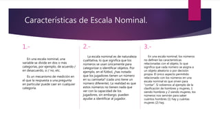 Estadística. Escalas de Medición. | PPTX