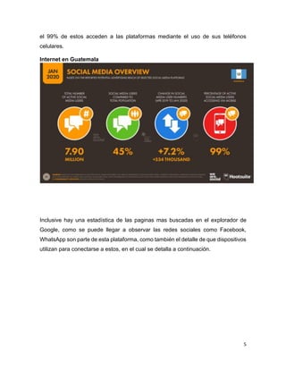 Estadisticas de las redes sociales 2020, jesus hichos 15003081 | PDF