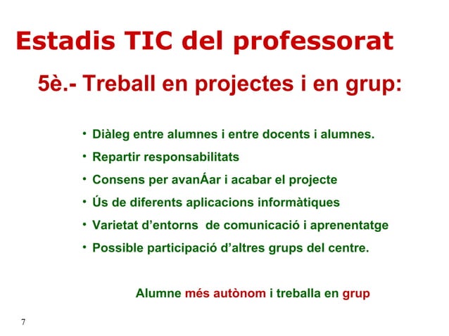 Estadis tic del professorat (estudi atles de la diversitat) | PPT
