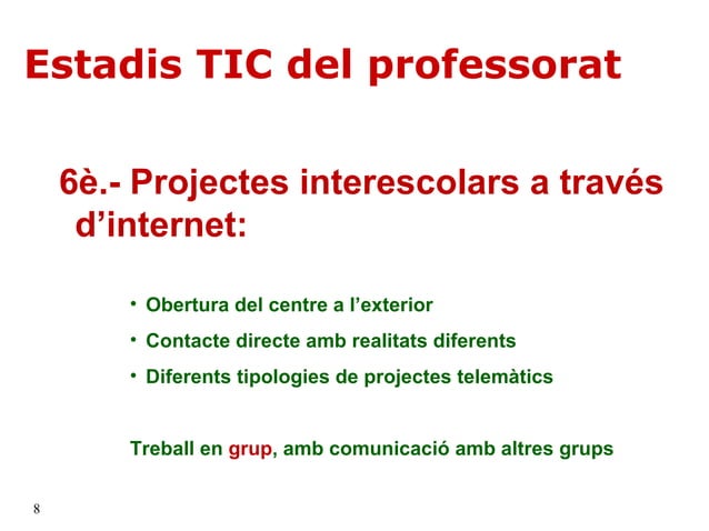 Estadis tic del professorat (estudi atles de la diversitat) | PPT