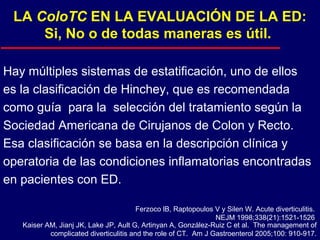 Estado actual de la colo tc en el paciente con ed | PPT