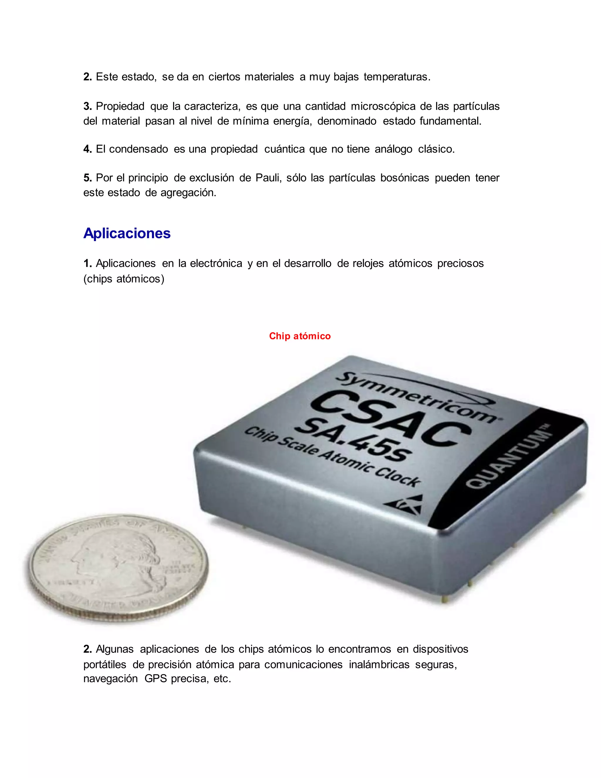 Estado condensado de bose | DOCX