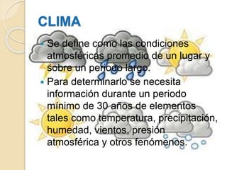 Estado del tiempo y clima | PPTX