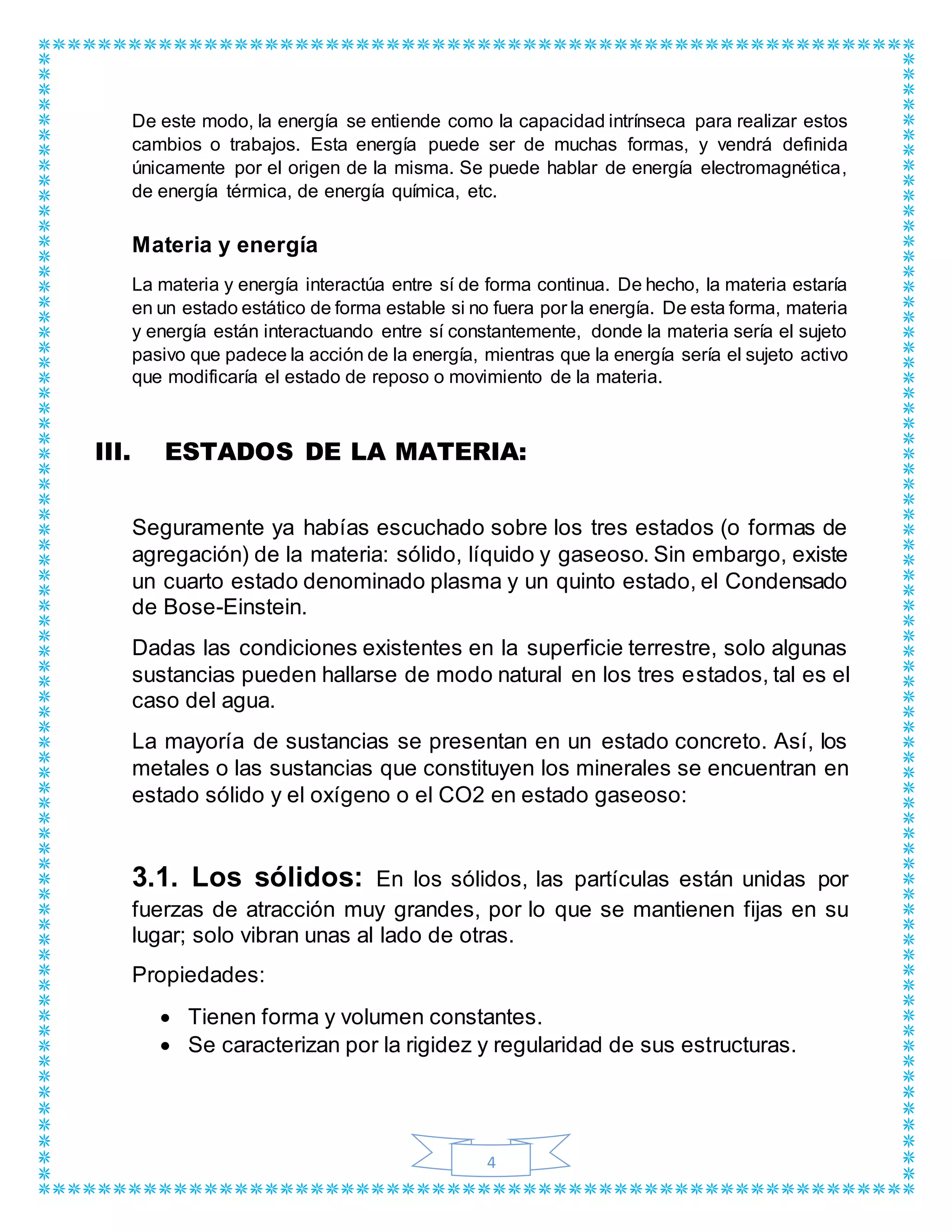 Estados de la materia | DOCX | Physics | Science