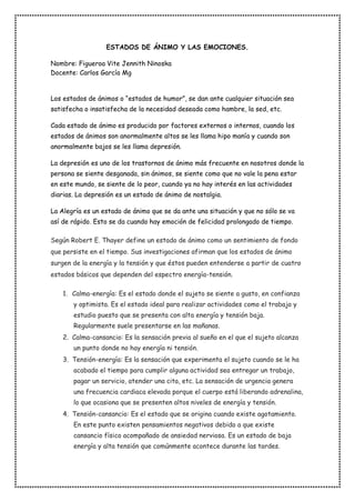 Estados de ánimo y las emociones | PDF