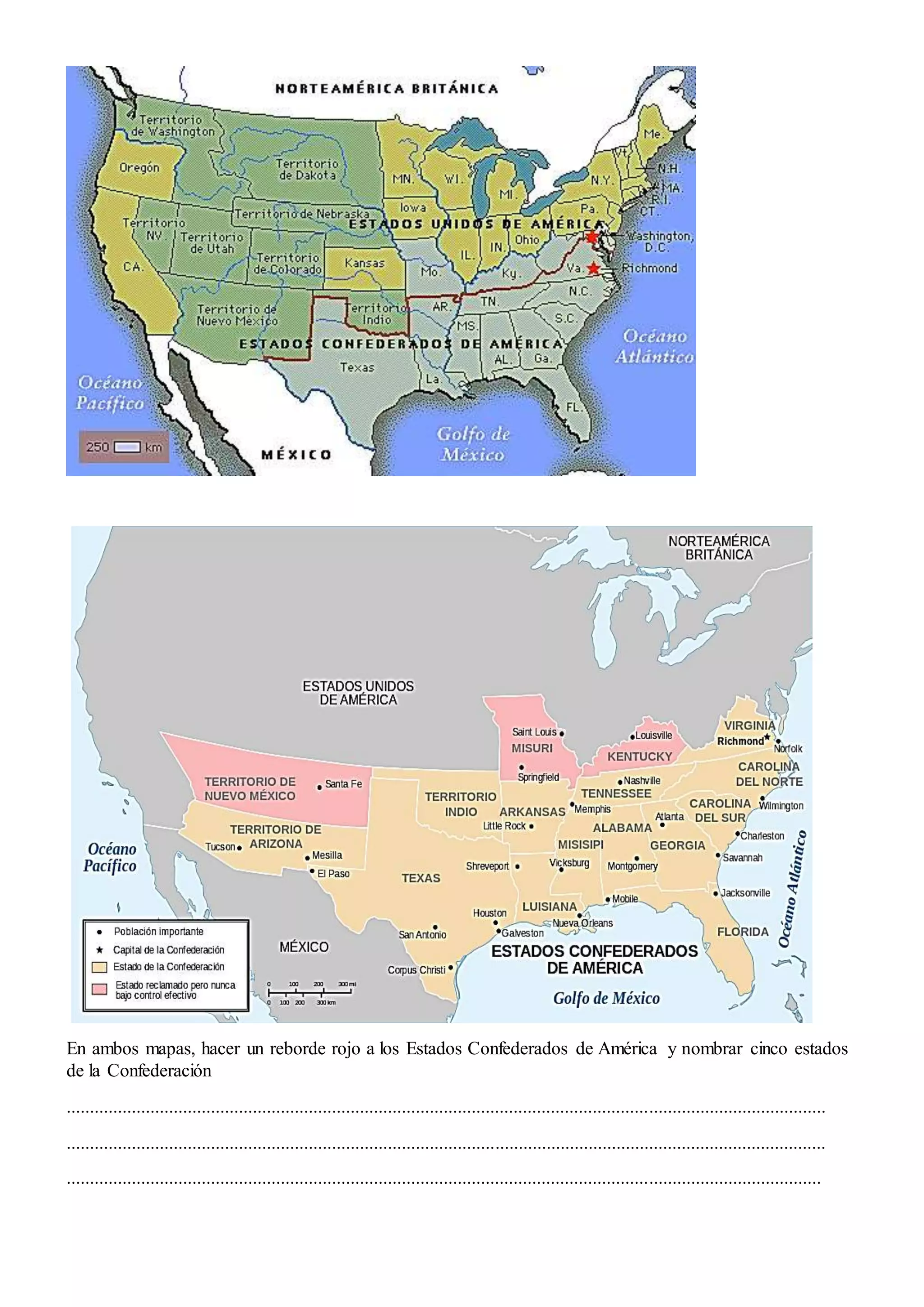 Estados Unidos y la Guerra de secesión | DOCX