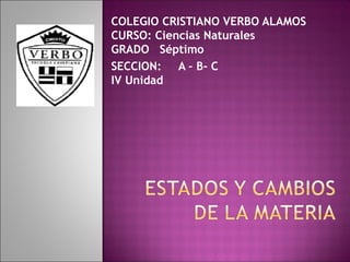 Estados y cambios de la materia | PPT