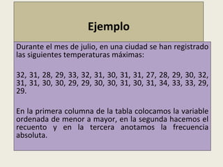 Estadística tabla de frecuencias | PPT