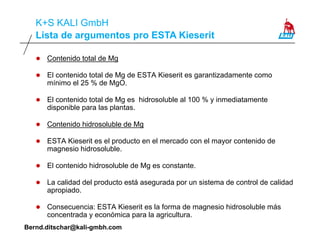 ESTA Kieserita - Fertilizantes Misti | PDF
