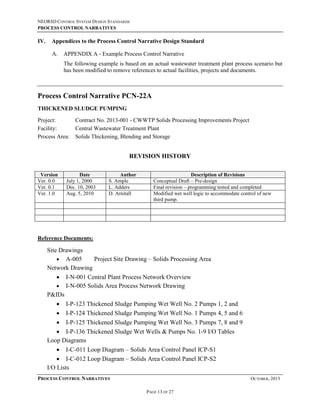 Estandar control narrative | PDF