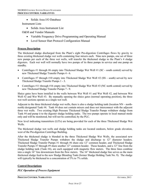 Estandar control narrative | PDF