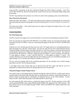 Estandar control narrative | PDF