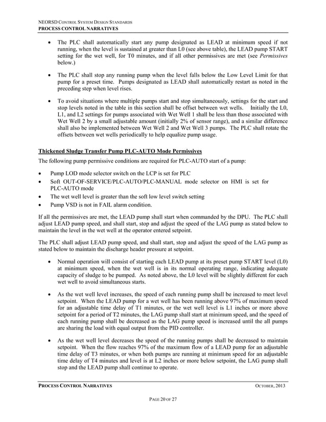 Estandar control narrative | PDF