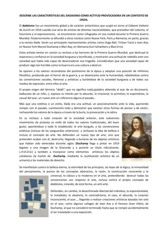 Resumen de estandares de aprendizaje las vanguardias. Fauvismo, Cubismo ...