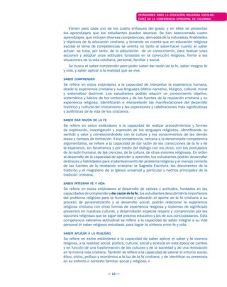 Estandares para la educacion religiosa escolar | PDF