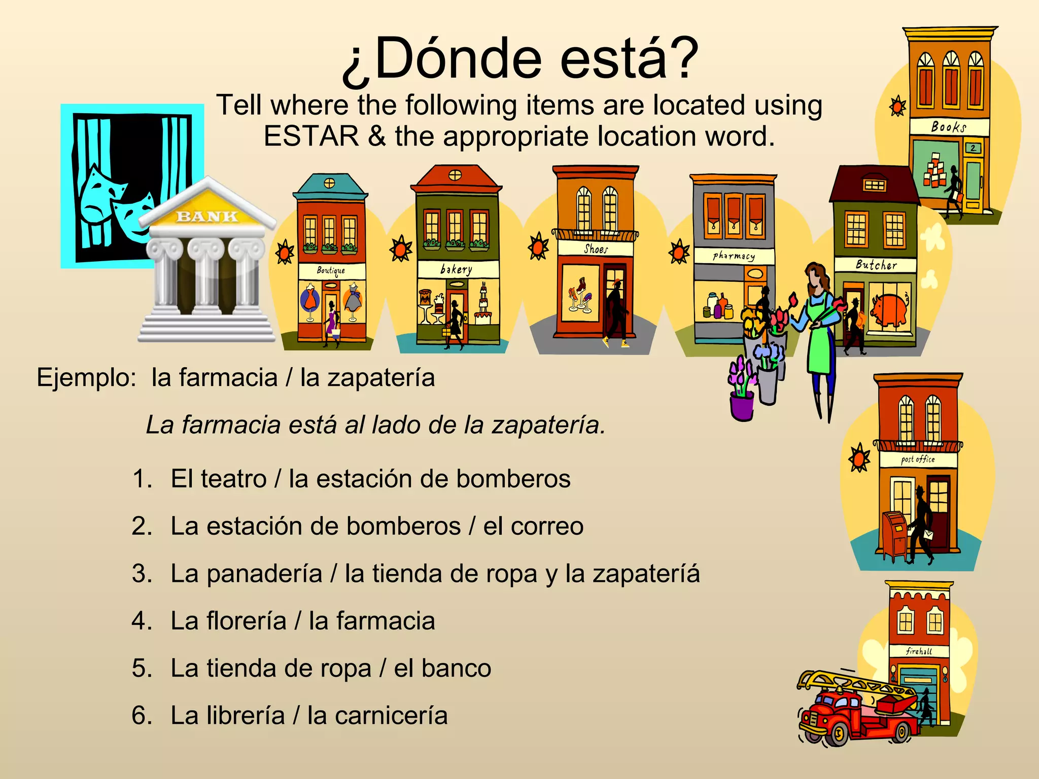 Estar and location words | PPT