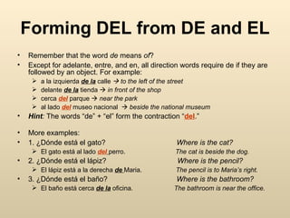 Estar and location words | PPT