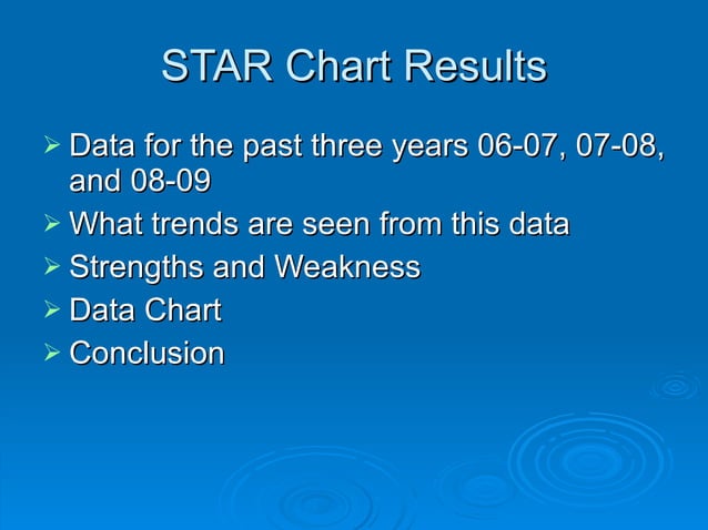 STaR Chart Data Presentation | PPT