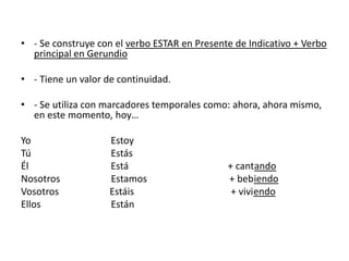 Estar + gerundio | PPTX