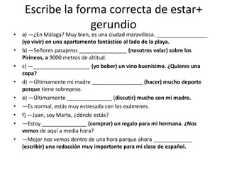 Estar + gerundio | PPTX