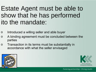Estate agent mandates | PPT