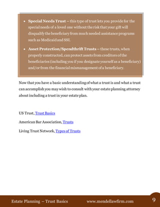 Estate Planning - Trust Basics | PDF