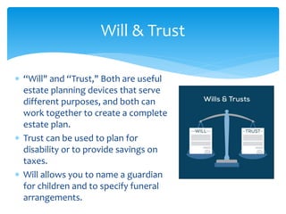 Estate planning through a will & a trust | PPT