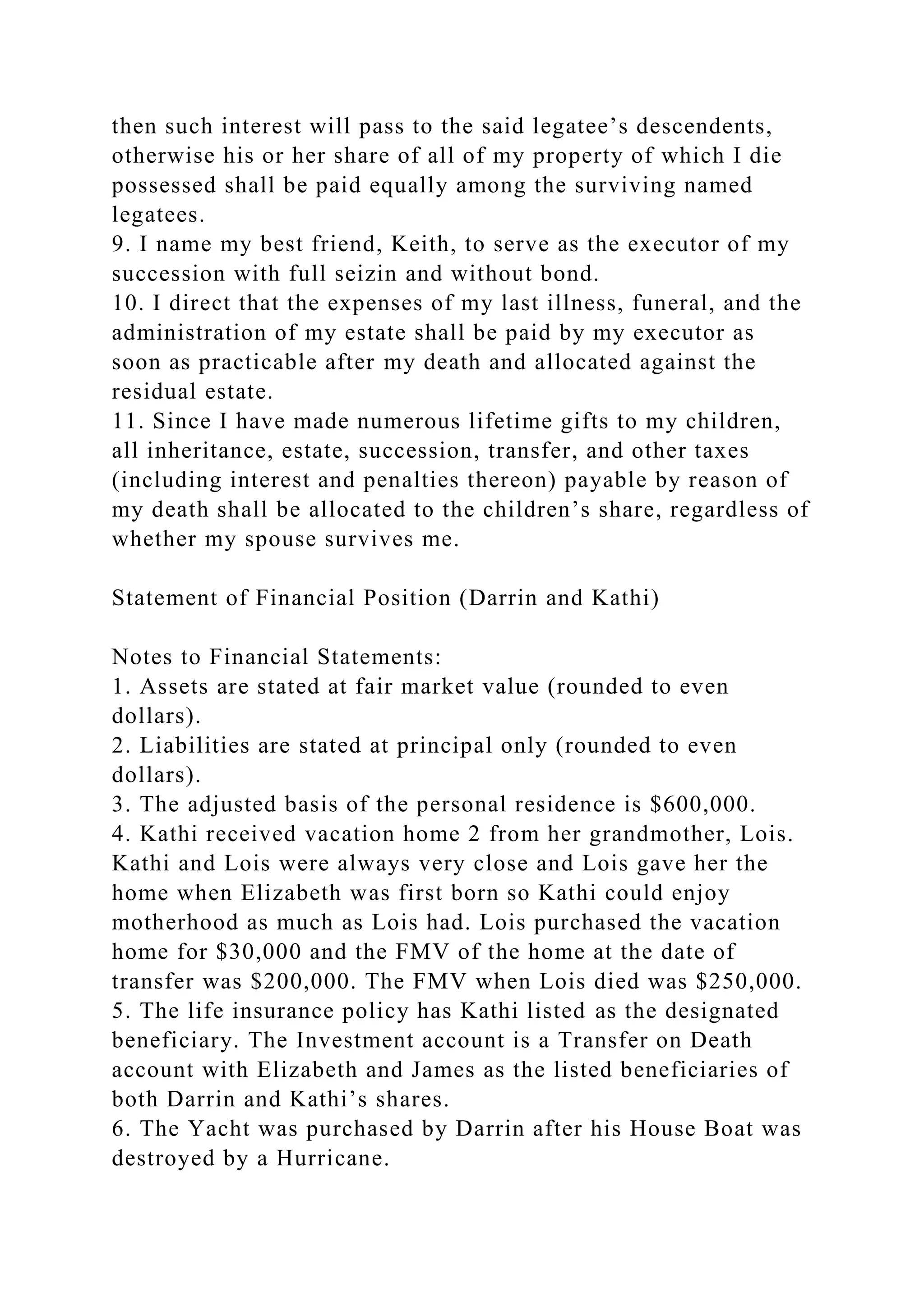 ESTATE PLAN SCENARIOKathi and Darrin BackgroundKathi and Dar.docx