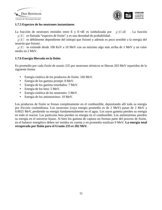 Física de Reactores Universidad Nacional San Martín | PDF