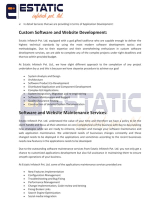 Estatic company profile | PDF