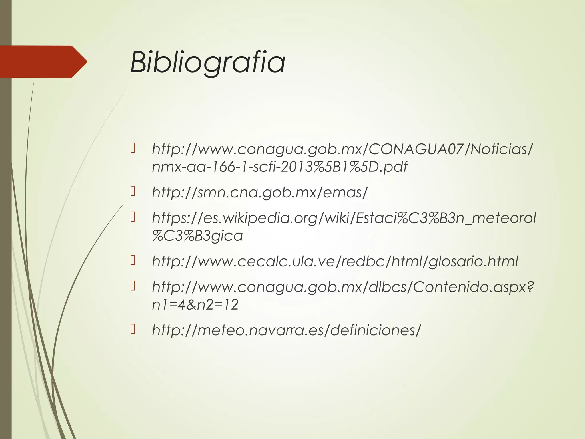 Presentacion de las Estaciones Climatologicas y sus contenidos | PPT