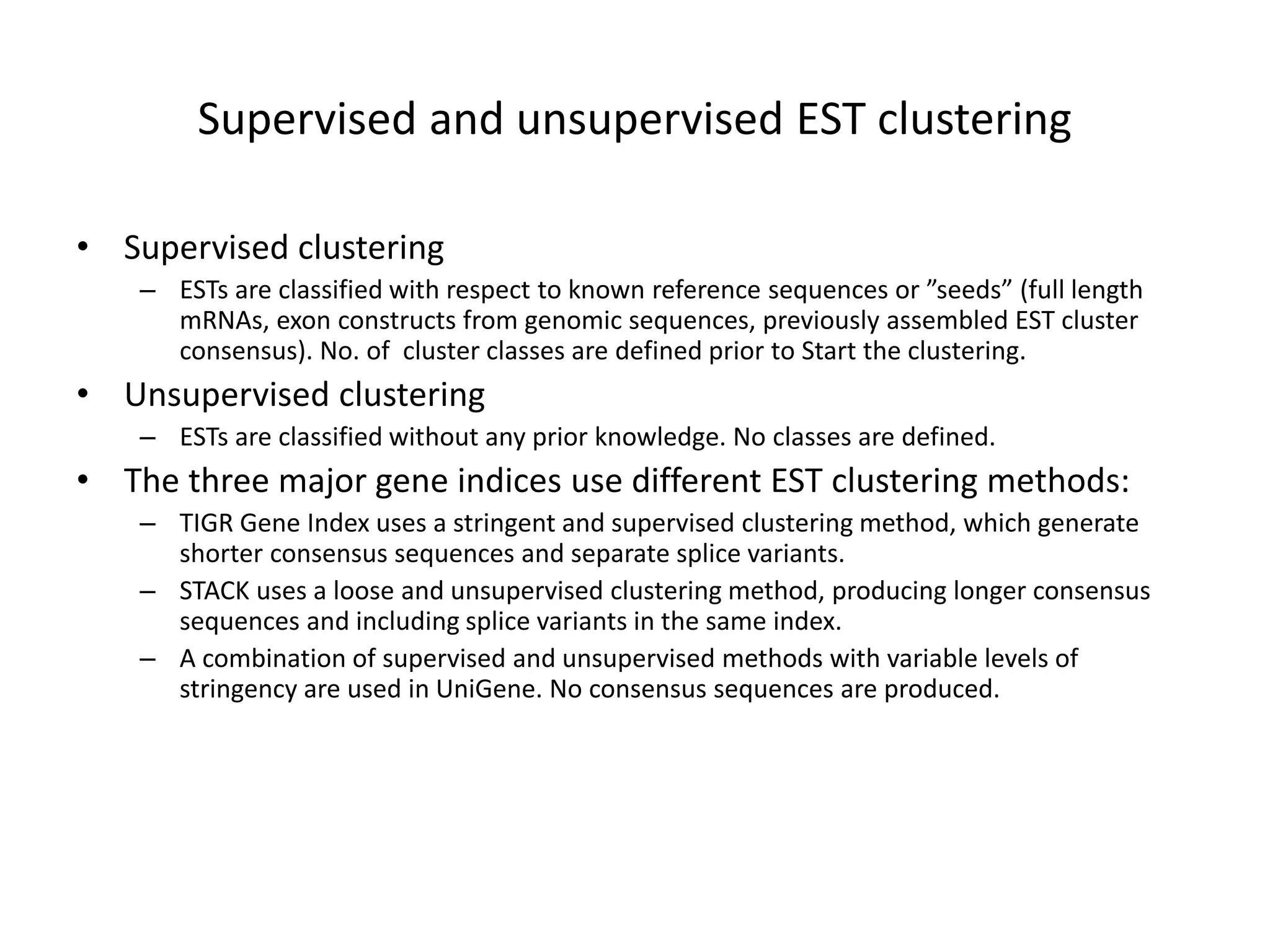 EST Clustering.ppt