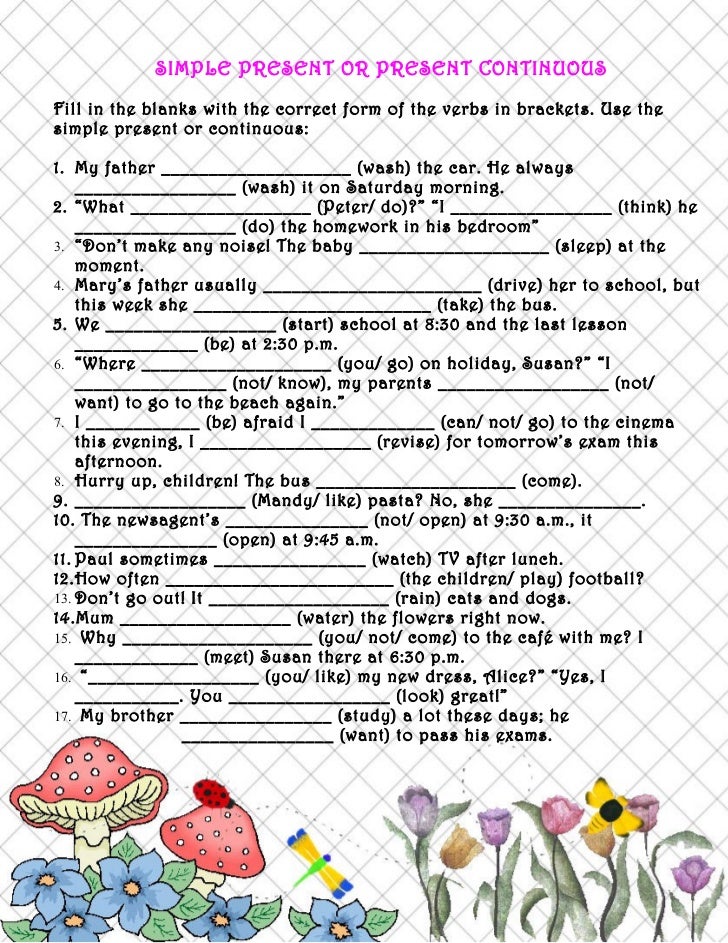 Review Simple Present And Present Continuous Review Simple Present And Present Continuous