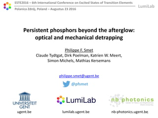 ESTE2016 Detrapping in persistent phosphors | PDF